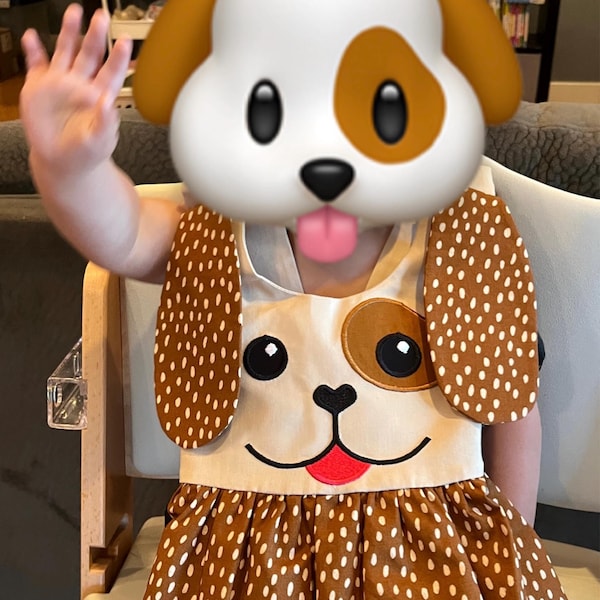 Puppy Dog Girls Dress, Toddler Puppy Dress, Infant Puppy Outfit, Kids ...
