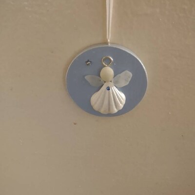 Angel/shell Angel/guardian Angel/ Sanibel Shell Ornament - Etsy