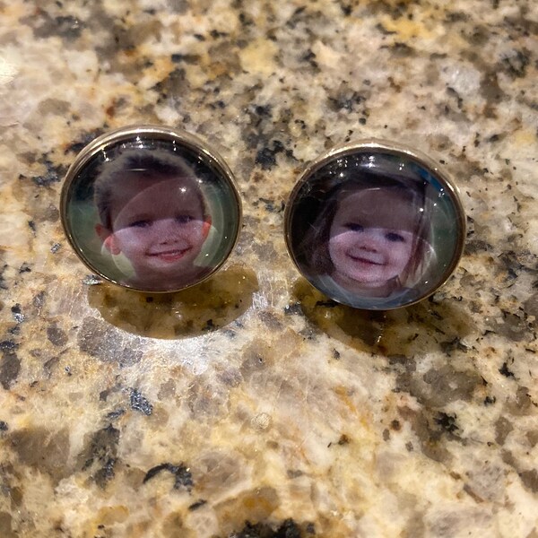 925 Sterling Silver Custom Photo Cuff Links - Personalized Picture ...