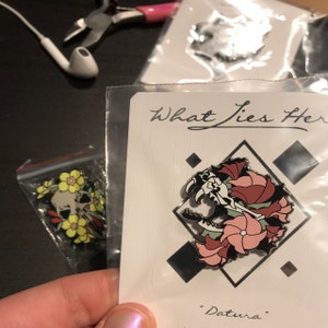 Datura Snake enamel Pin - Etsy