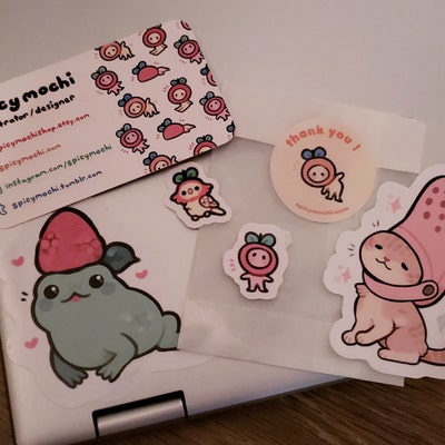 Raspberry Hat Frog Sticker / Fruit Frog Sticker / Toad Sticker / Cute ...