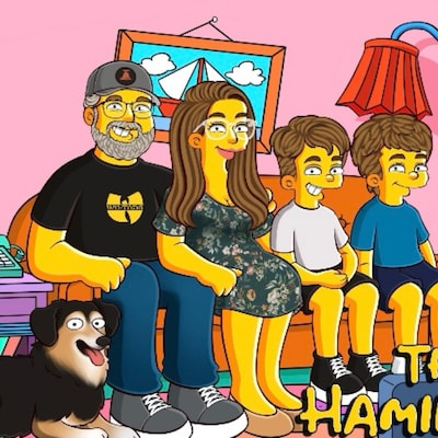 Personalized Simpsons Family Portrait, Custom Simpsons Couple Portrait ...