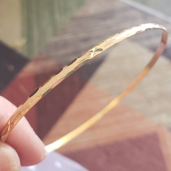 Solid Gold Bangle Jewelry, 18k, 14k, 10k, Unique Bangles, Statement ...