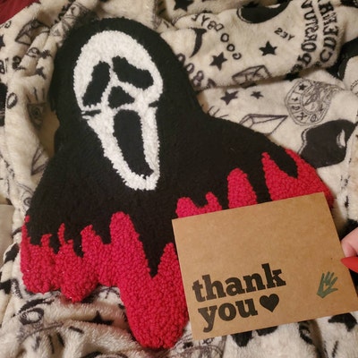 Hand-tufted Ghost Face Rug - Etsy