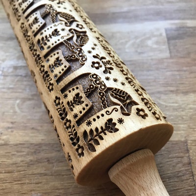 Personalized KIDS Rolling Pin With NAME. Embossing Rolling Pin. Kids ...