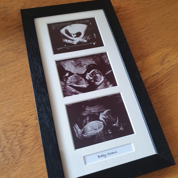 Baby Scan Photo Frame - Multi Aperture Frame for Three Scan Sized ...