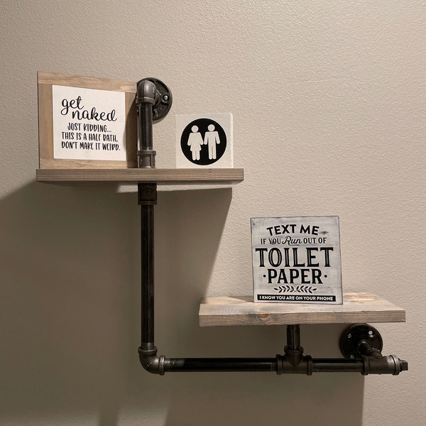 Bathroom Signs, Mini, Funny, Cute, Bathroom Decor, Shelf Decor ...