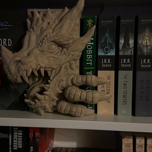 Dragon Book Nook, 3d Printed Fantasy Book Shelf Décor and Bookends - Etsy