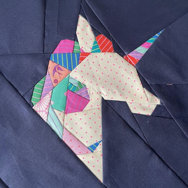 Magical Unicorn Paper Pieced PDF Quilt Block Pattern - Etsy