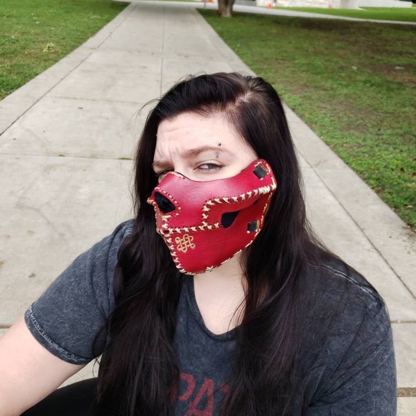 PDF Pattern Leather Skull Half Mask - Etsy