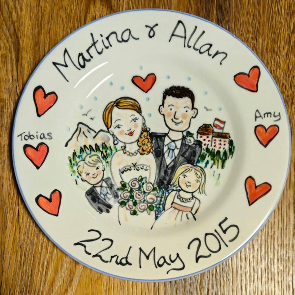 Personalised Ceramic Wedding Plate - Etsy