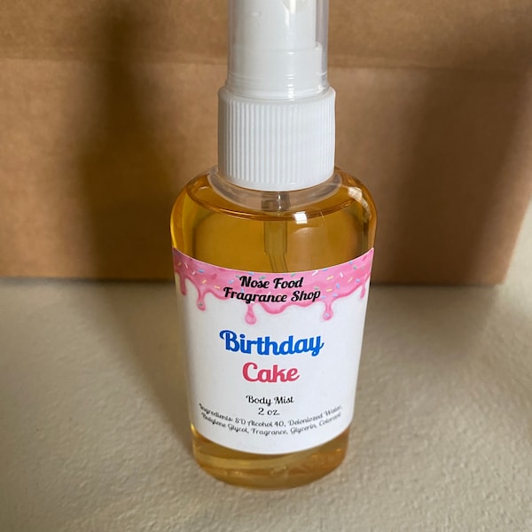 Birthday Cake Body Spray, Birthday Cake Body Mist, Birthday, Cake ...
