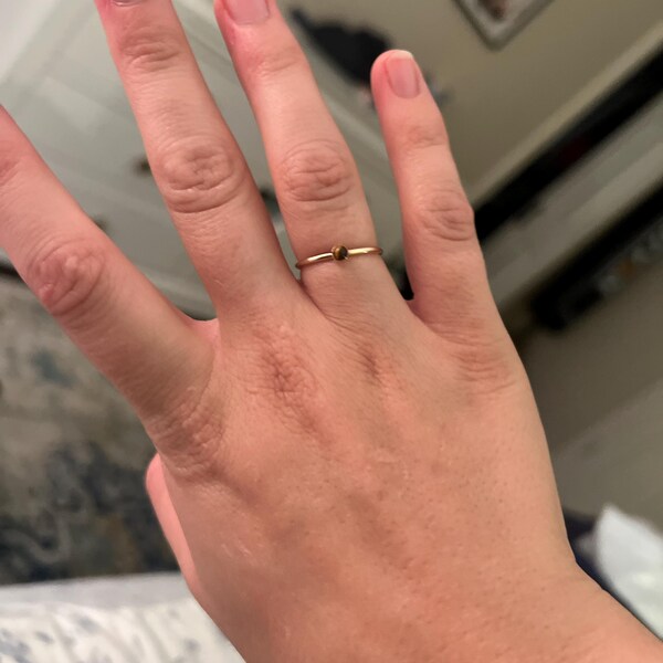 Ruby Ring/ 14k Gold Filled Stacking Ruby Ring/ Stackable/ Silver Ruby Ring/ Dainty Ring ...