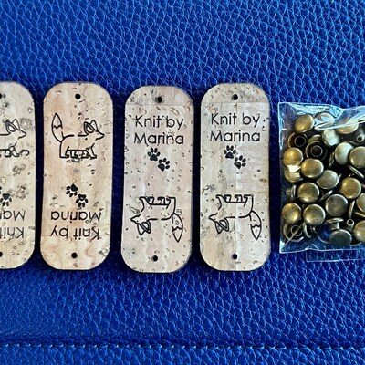 Customized Cork Tags Fold Over WASHABLE Lots of Color Size - Etsy Canada