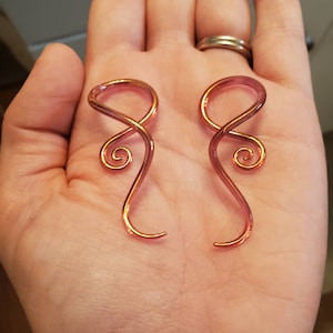 1 Pair 2 Pieces Solid Pink Pinchers Spirals Glass - Etsy