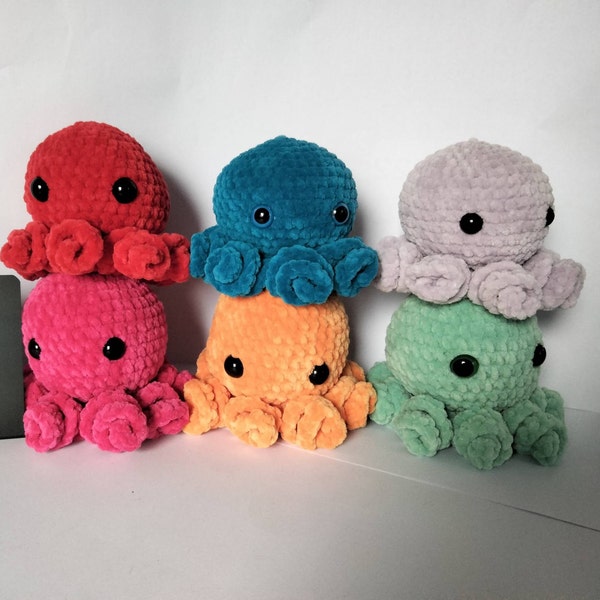 No-sew-octo Crochet Pattern Amigurumi Mini Octopus Pocket Octo - Etsy