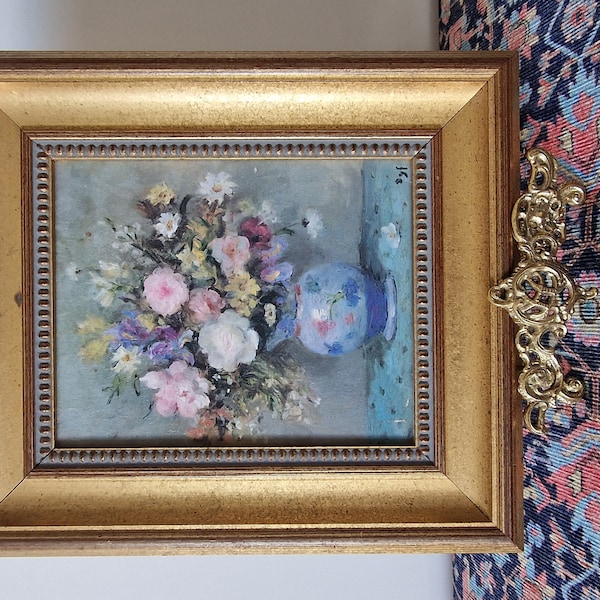 Very Large Antique Vintage Oil Painting Gentleman Portrait Man Retro ...