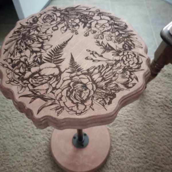 Metal Floral, Plant Stand, Side Table, End Table, Office Furniture ...