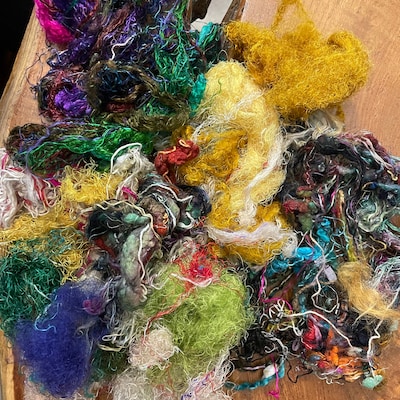 NEW TEXTURED Art Batt, Enchanted Spinning Batt, Dusty Pastel Merino ...