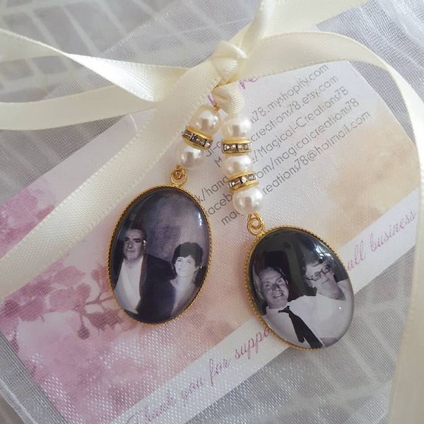 A Double Sided 20mm Silver Memory Picture Bride or Groom Pin for a ...