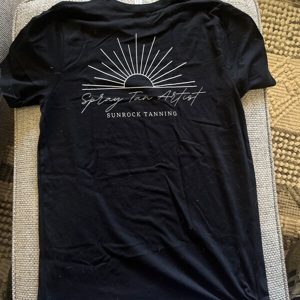 Custom Spray Tan Artist Shirt - Salon Spa Business Name Shirts ...