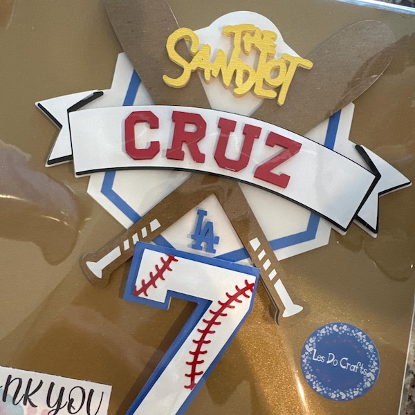 Personalized Baseball Birthday Cake Topper - Sandlot Theme - Etsy
