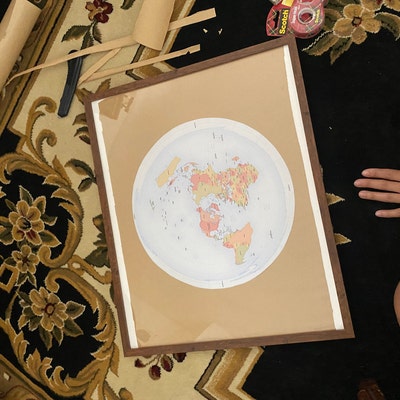 Flat Earth Map With Biblical Scripture - Etsy