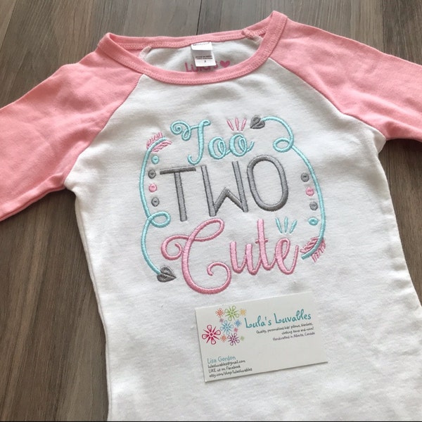 Too Two Cute Second Digital Machine Embroidery Design 4 Sizes, 2nd ...