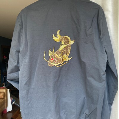 Large Fish Embroidered Applique Patch Clothing Decoration - Etsy