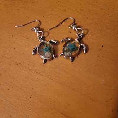 Deep in the Ocean Sea Turtle Necklace Marine Life Pendant, Unique Ocean ...