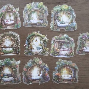10 Pcs Victorian Vintage Window and Door Stickers, Green Window and ...