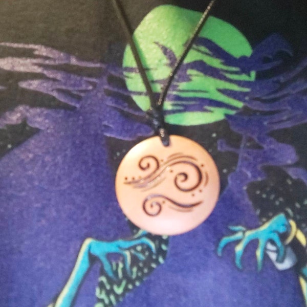 Vier Elemente Halskette Erde Luft Feuer Wasser, Wicca Schmuck, Hexe ...