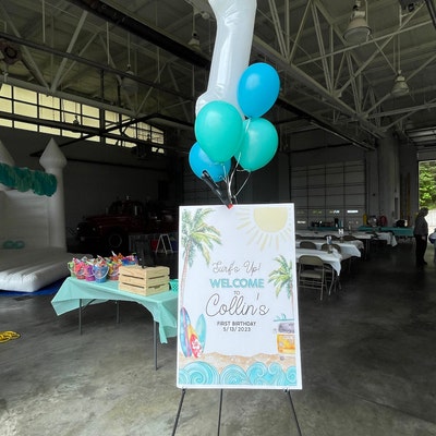 Editable Surf Birthday Welcome Sign Instant Download Surf's up Welcome ...