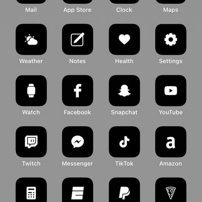 Ios Black App Icons 230 Dark Minimal Ios 14 Modern Icon Pack - Etsy