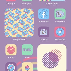 70 RETRO AESTHETIC App Icons for iPhone Ios 14, 15, 16 With BONUS ...