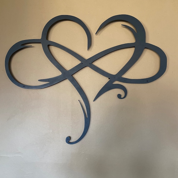 Infinity Heart Metal Wall Decor, Infinity Love, Metal Wall Art ...