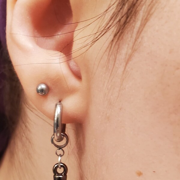 Black Pike Earring Double Black Spike Dangle Double Acrylic Spike Punk ...