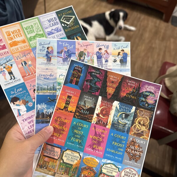 Custom Book Cover Stickers (different Sizes Available) - Etsy