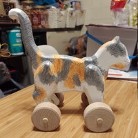 Large Wooden Bronto Rolling Toy With Optional Pull String for - Etsy Canada