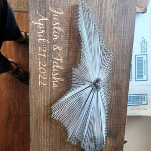 Iowa State String Art, Iowa Decor, State String Art, Iowa Nail Art ...