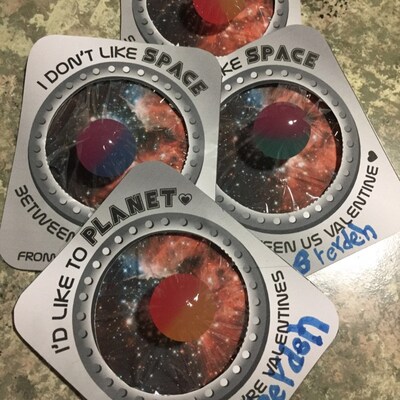 Bouncy Ball Space Planet Printable Valentines Science Classroom ...