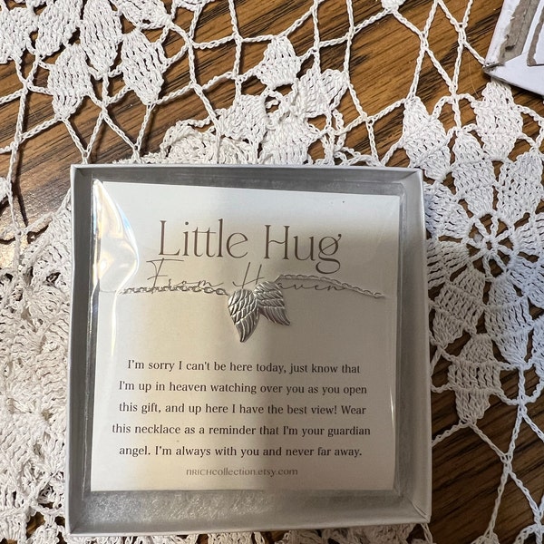 Hug From Heaven Gift From Angel Wings Necklace Gift From Heaven ...