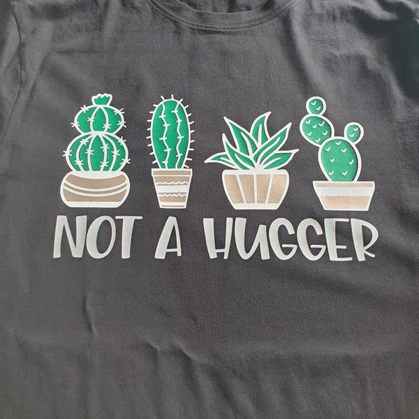 Not a Hugger SVG Cut File - Cactus SVG File - Printable Art Print ...