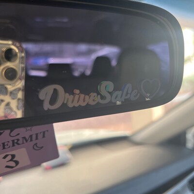 Drive Safe Vinyl Decal for Rear View Mirror - Etsy