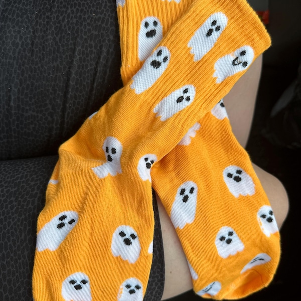 Happy Halloween, Halloween Socks, Ghost Socks, Spooky Season, Halloween ...