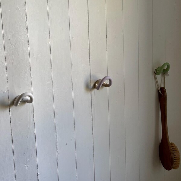 XL Ceramic Wall Hooks Handmade Decorative Coat Hook / Colorful Funky ...