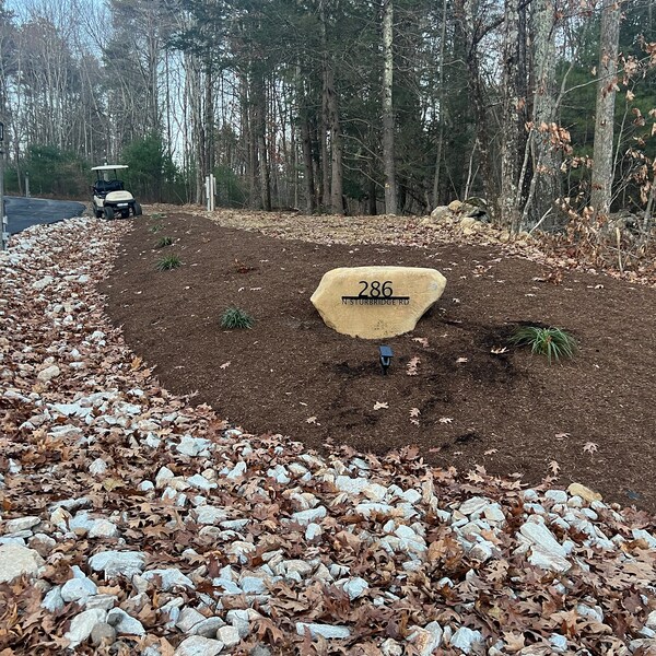 Custom Metal Address Sign for Rock Personalized Landscape Custom ...