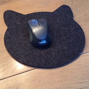 Cat Head Mouse Pad Mat Mousepad Cat Lover Gift Wool Felt Computer Desk ...