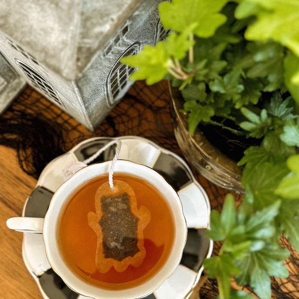 Cute Friendly Ghost Tea | FREE Shipping | 1 Mini Wooden Honeycomb Stick ...