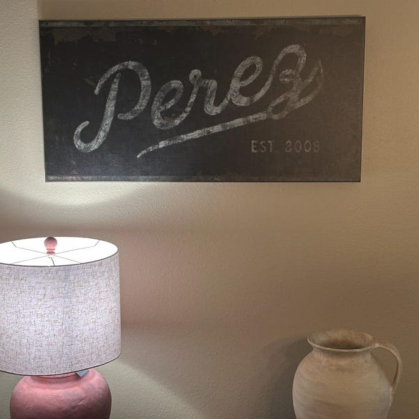 Vintage Family Name Sign Last Name Established Signs, Modern Farmhouse ...